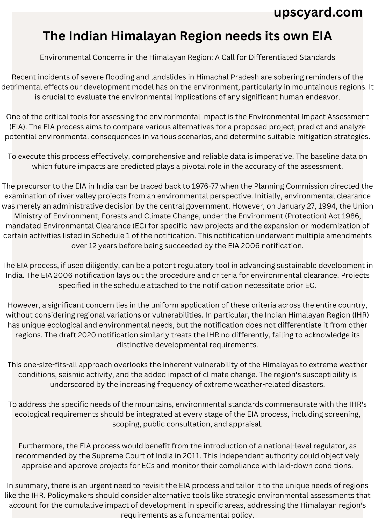 Environmental Impact Assessment (EIA) | Upscyard